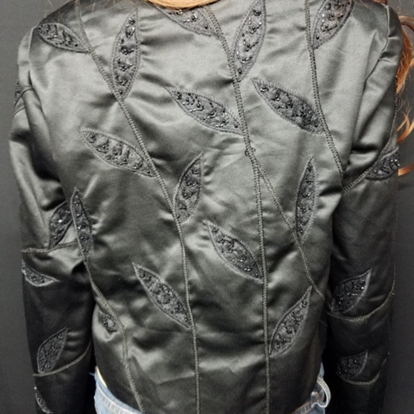 Anage | Jackets & Coats | Anage Vintage Nwt Black Beaded Stitched ...